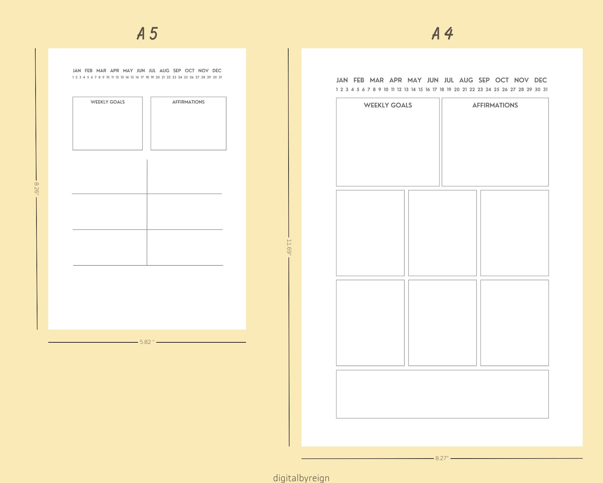 Weekly Journal Template, Daily Journal, Bullet Journal, Digital ...