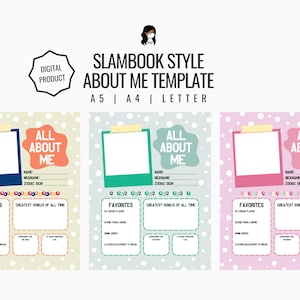 Slambook Style About Me Template, About Me Page, Slambook, Template ...