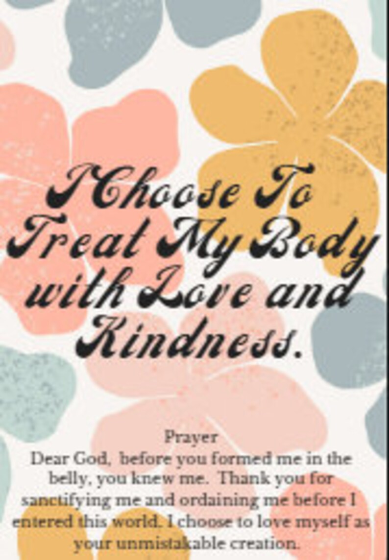 Teen and Preteen Vintage Flowers Affirmations, Prayer Cards, Destiny ...