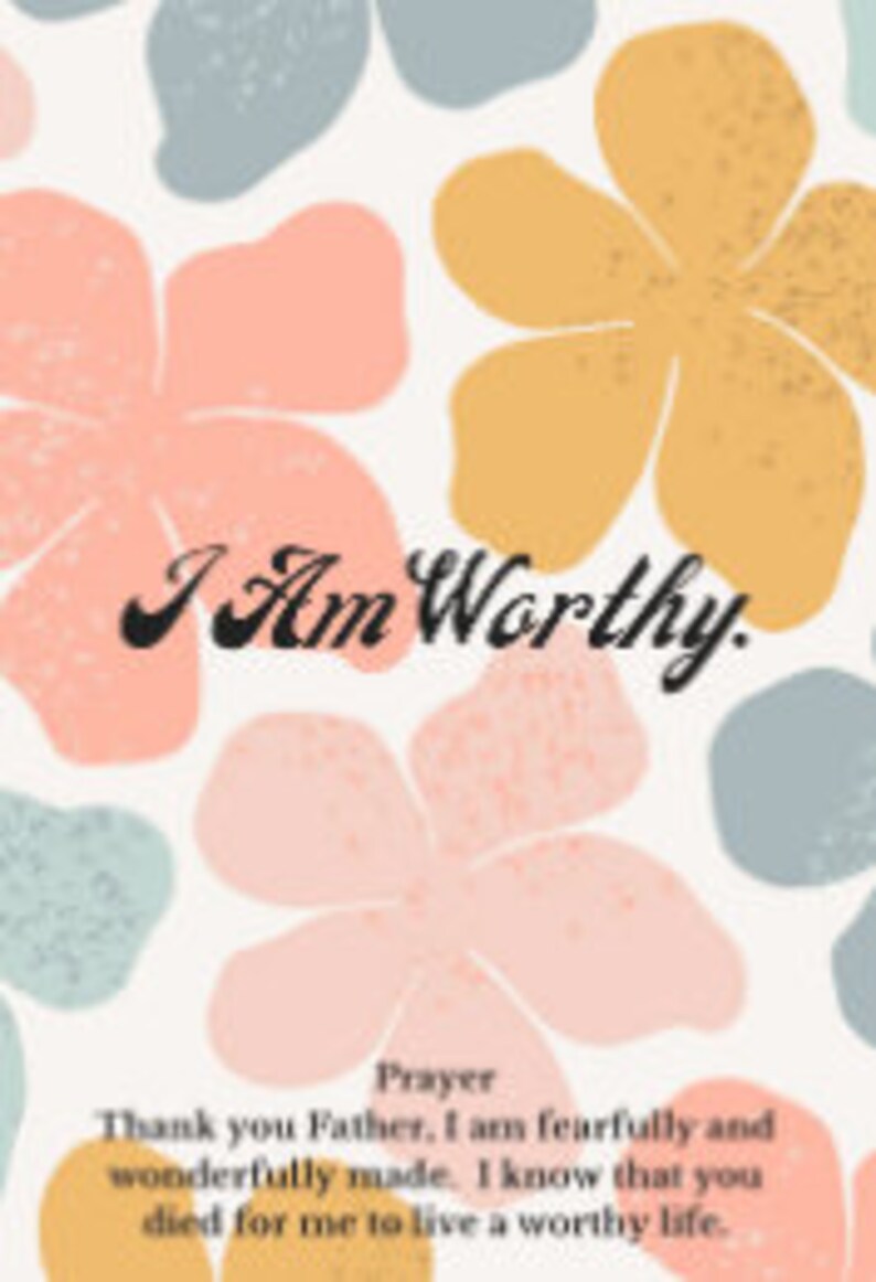 Teen and Preteen Vintage Flowers Affirmations, Prayer Cards, Destiny ...