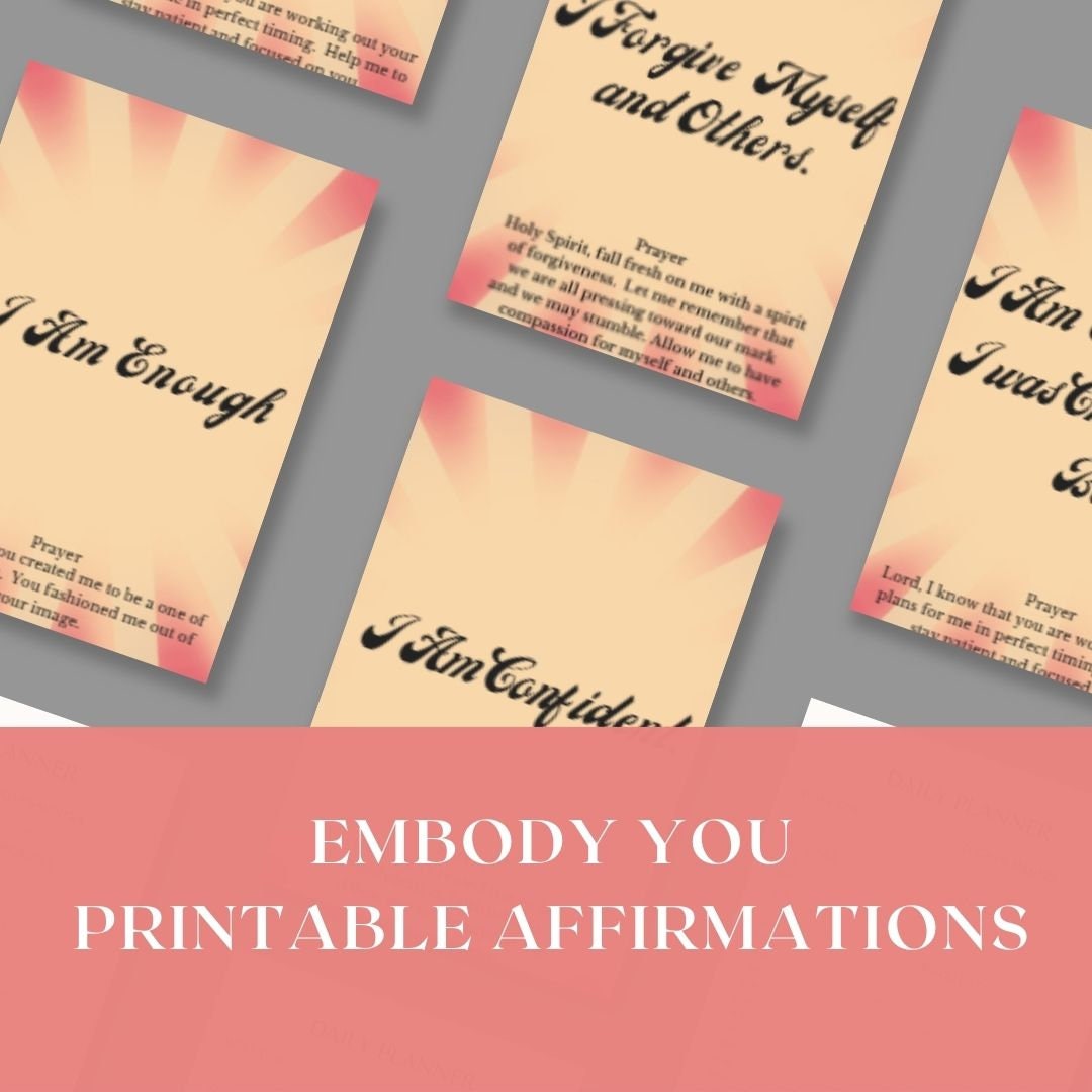 Teen and Preteen Vintage Affirmation and Prayer Cards, Prayer Prompts ...