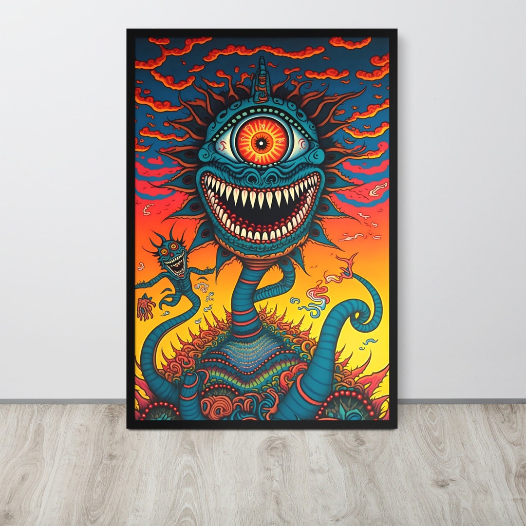 Trippy AI Art Poster for Modern Home Decor Colorful Trippy - Etsy