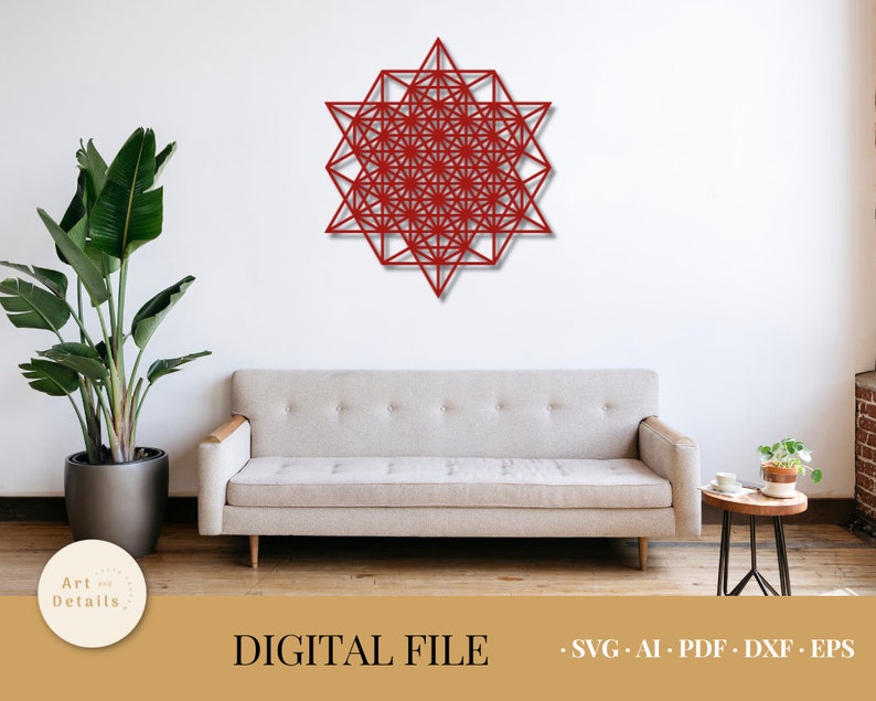 64-pointed Star Digital File for Laser Cutting - Etsy