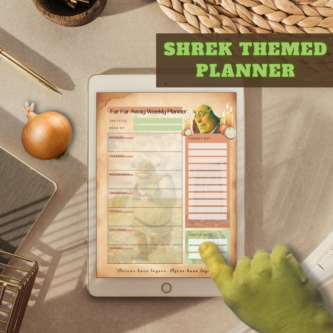 Funny Shrek Meme Themed Weekly Planner (DIGITAL) - Etsy