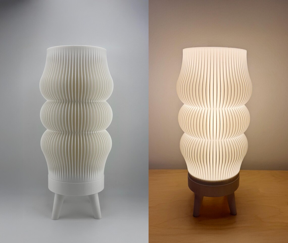 Modern Lamp - Textured 3D Printed Design - Etsy