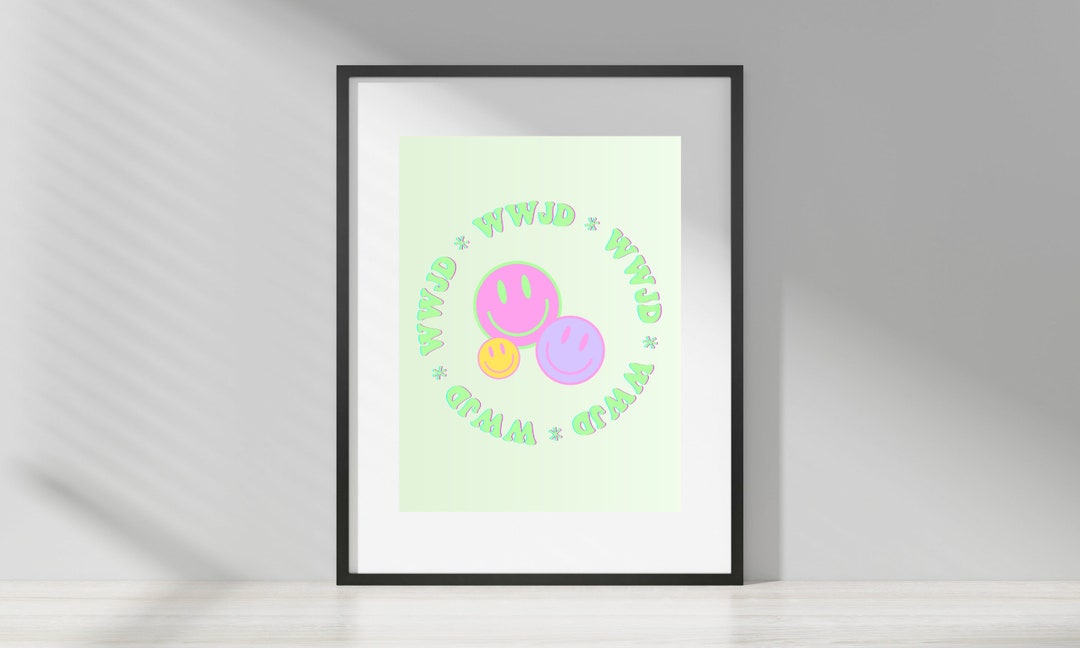 WWJD | Retro Wall Decor | Christian | Faith - Etsy
