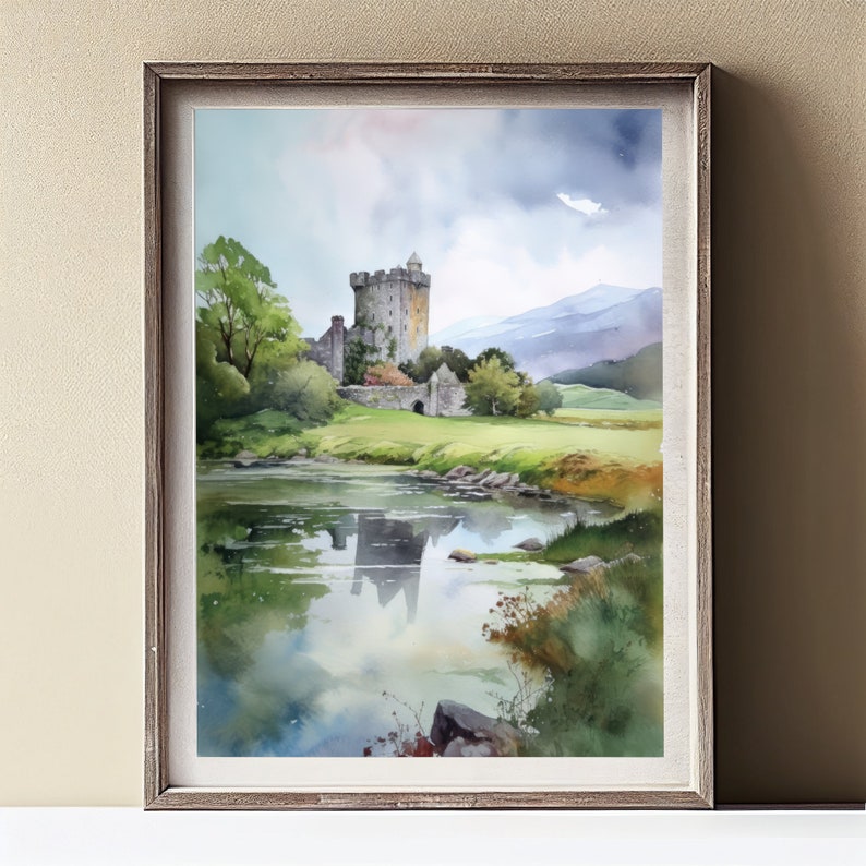 Ireland Watercolor Painting Print Poster - Etsy
