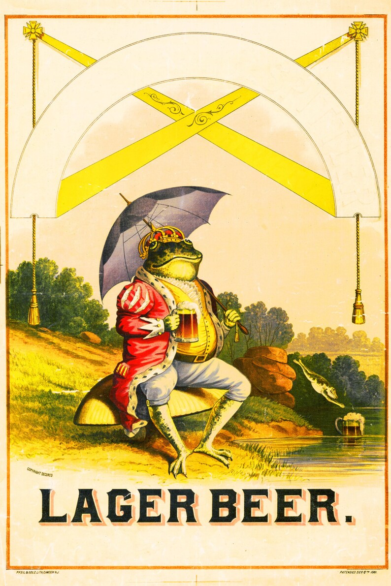 Vintage Poster Wall Art: Beer Art Print for Home and Bar Room Décor - Etsy