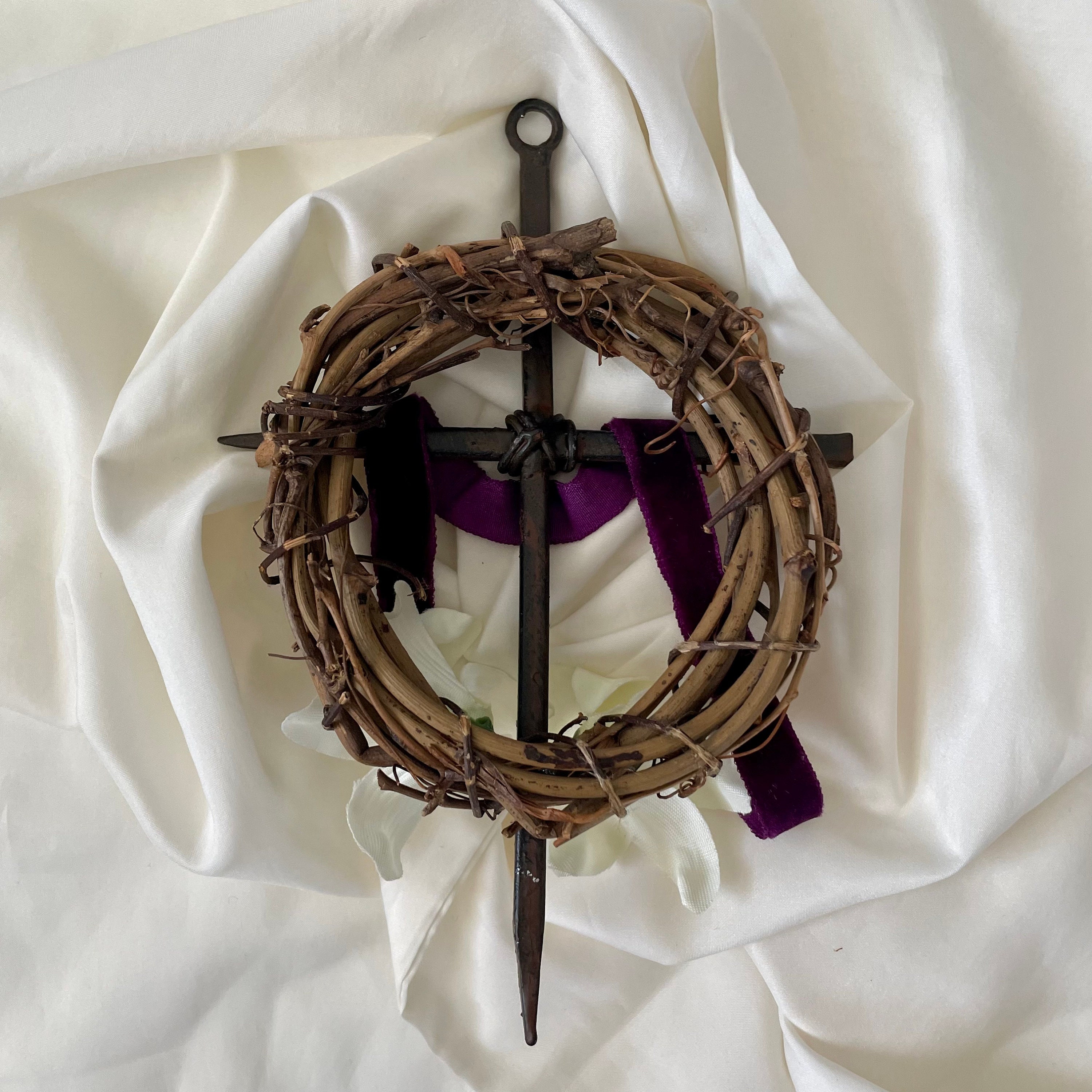 Lent Easter Small Nail Cross Wreath Christian Catholic Gift Home Decor ...