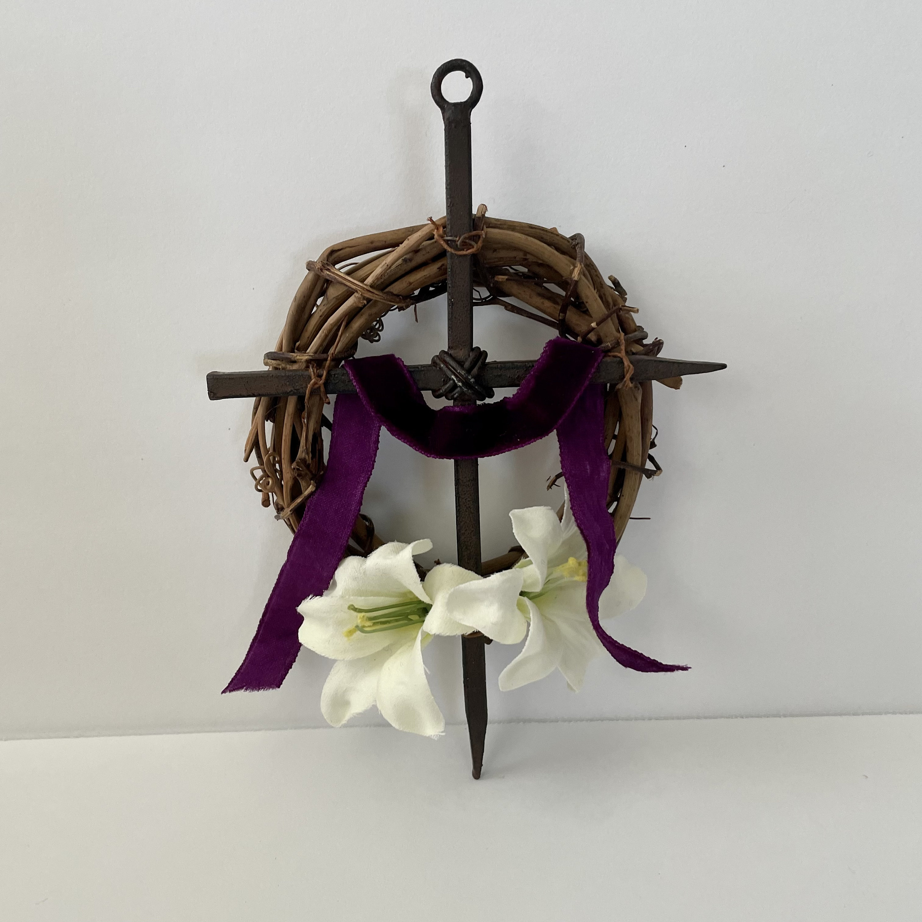 Lent Easter Small Nail Cross Wreath Christian Catholic Gift Home Decor ...