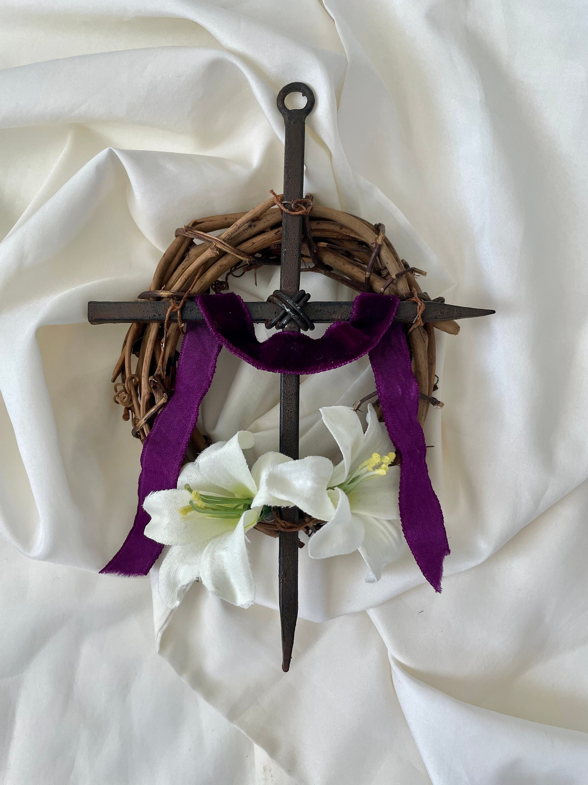 Lent Easter Small Nail Cross Wreath Christian Catholic Gift Home Decor ...