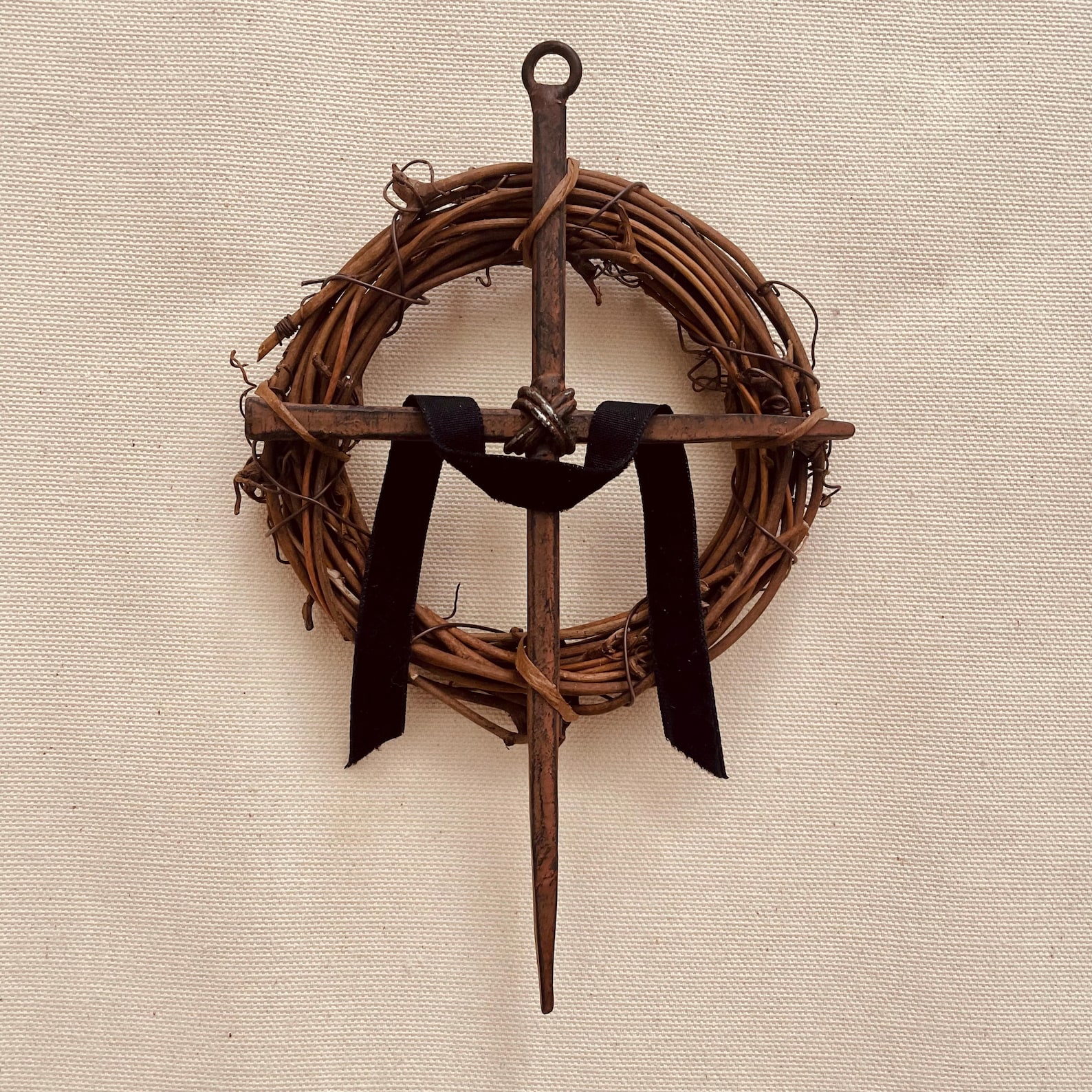 Lent Ash Wednesday Memento Mori Mourning Simple Rustic Small Nail Cross ...