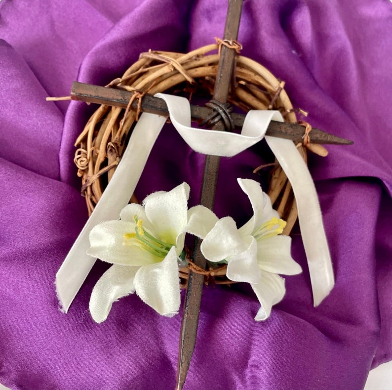 Easter Lent Small Nail Cross Wreath Christian Catholic Gift Home Decor ...