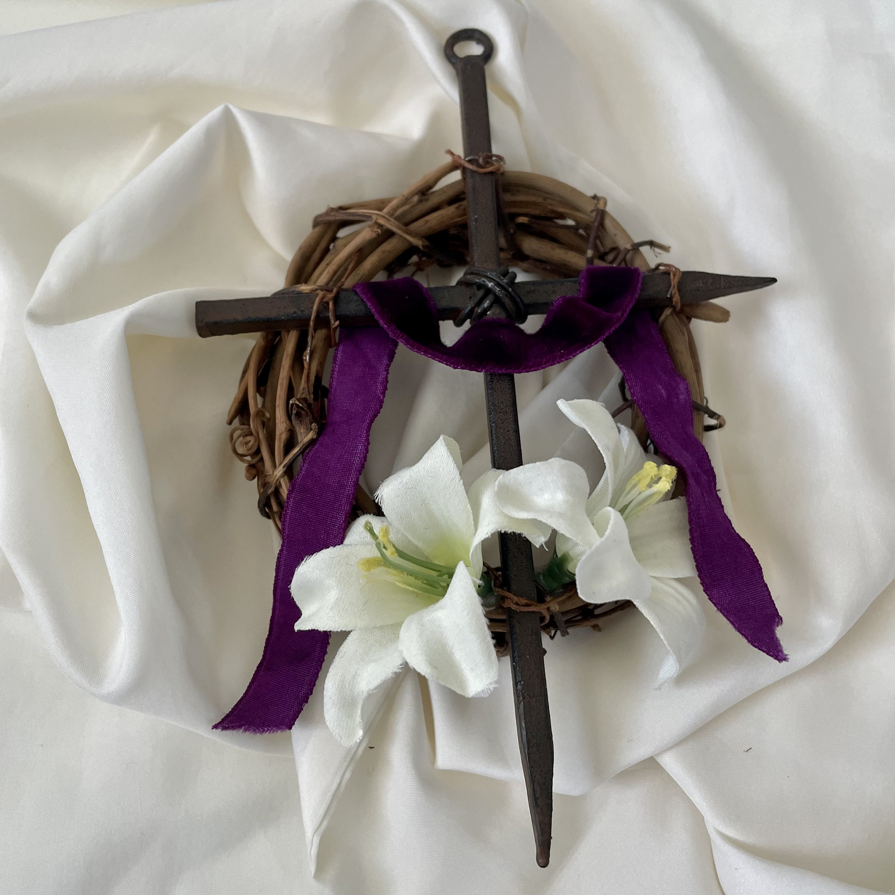 Lent Easter Small Nail Cross Wreath Christian Catholic Gift Home Decor ...