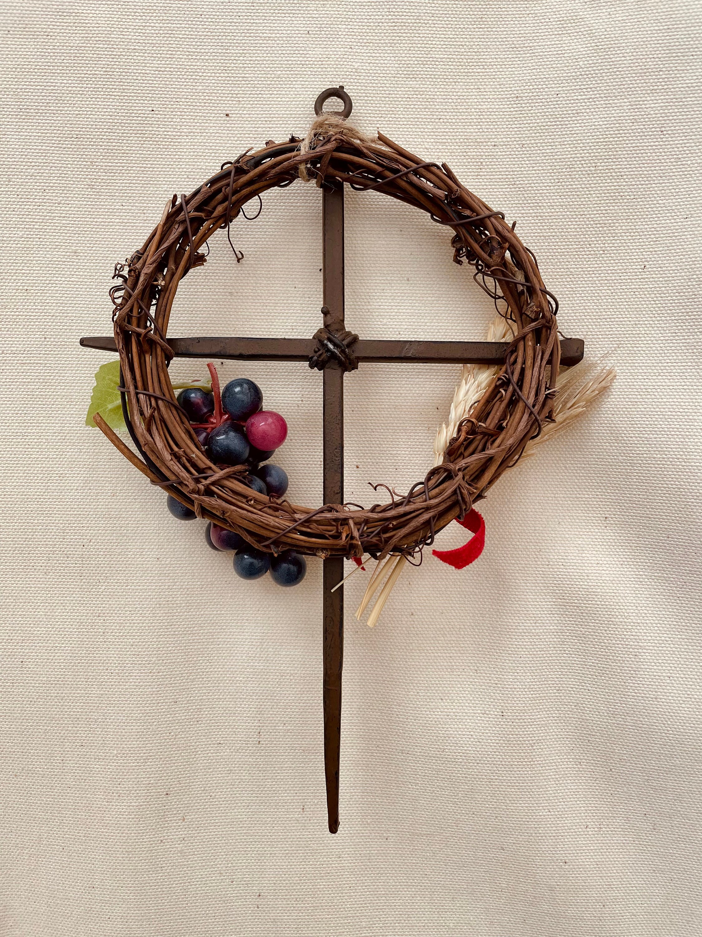 Eucharist Lent Holy Thursday Last Supper Medium Nail Cross Wreath ...