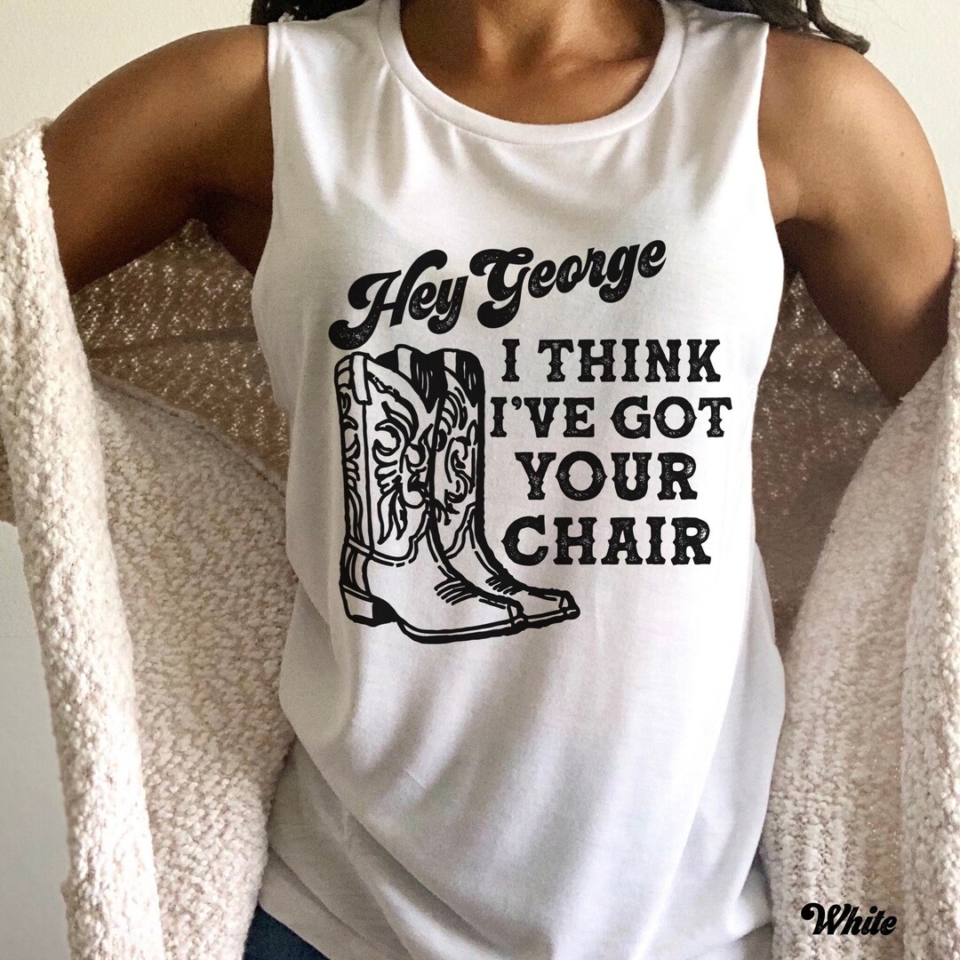 Hey George, Distressed Graphic Tank, Country Concert Tank, Howdy Cowboy ...