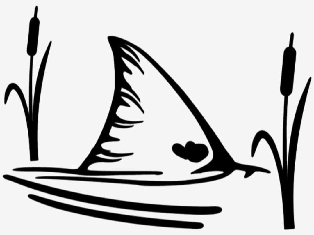 Redfish Tailing With Cattails Vinyl Decal Sticker, Great Gift, Use on ...
