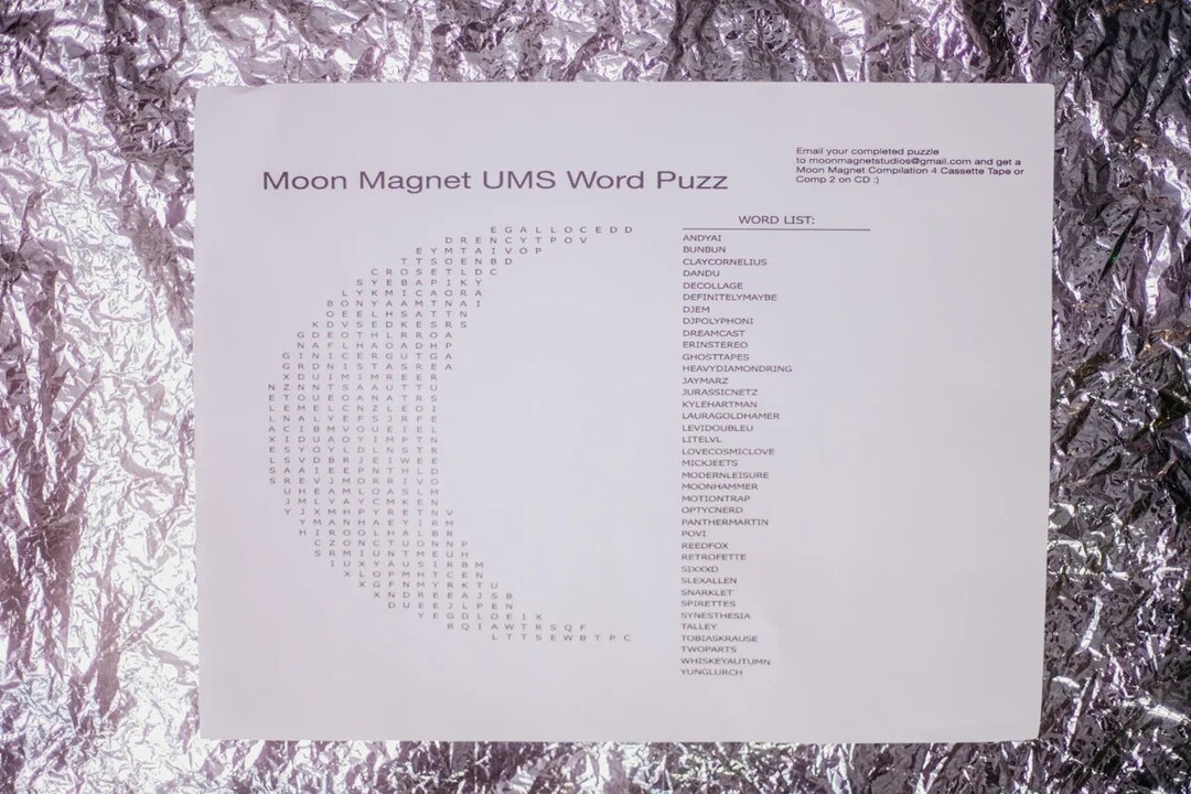 UMS Moon Magnet Word Search Puzzle - Etsy