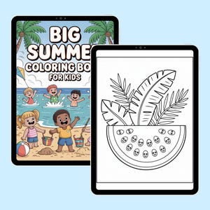 133 Cute Simple Summer Coloring Pages for Kids: High-resolution PDF ...