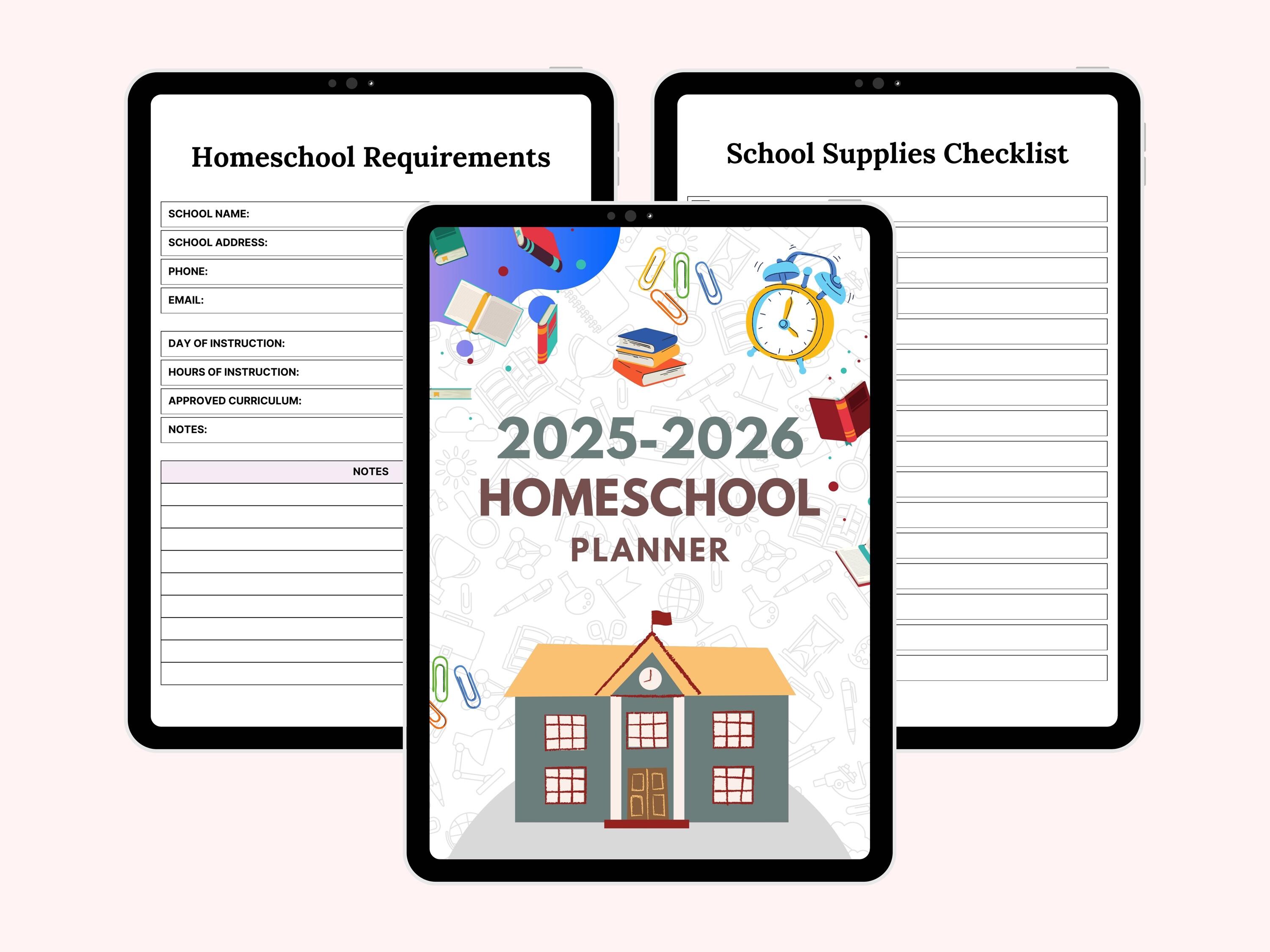 2025-2026 Homeschool Planner | Digital Student & Lesson Tracker (canva ...