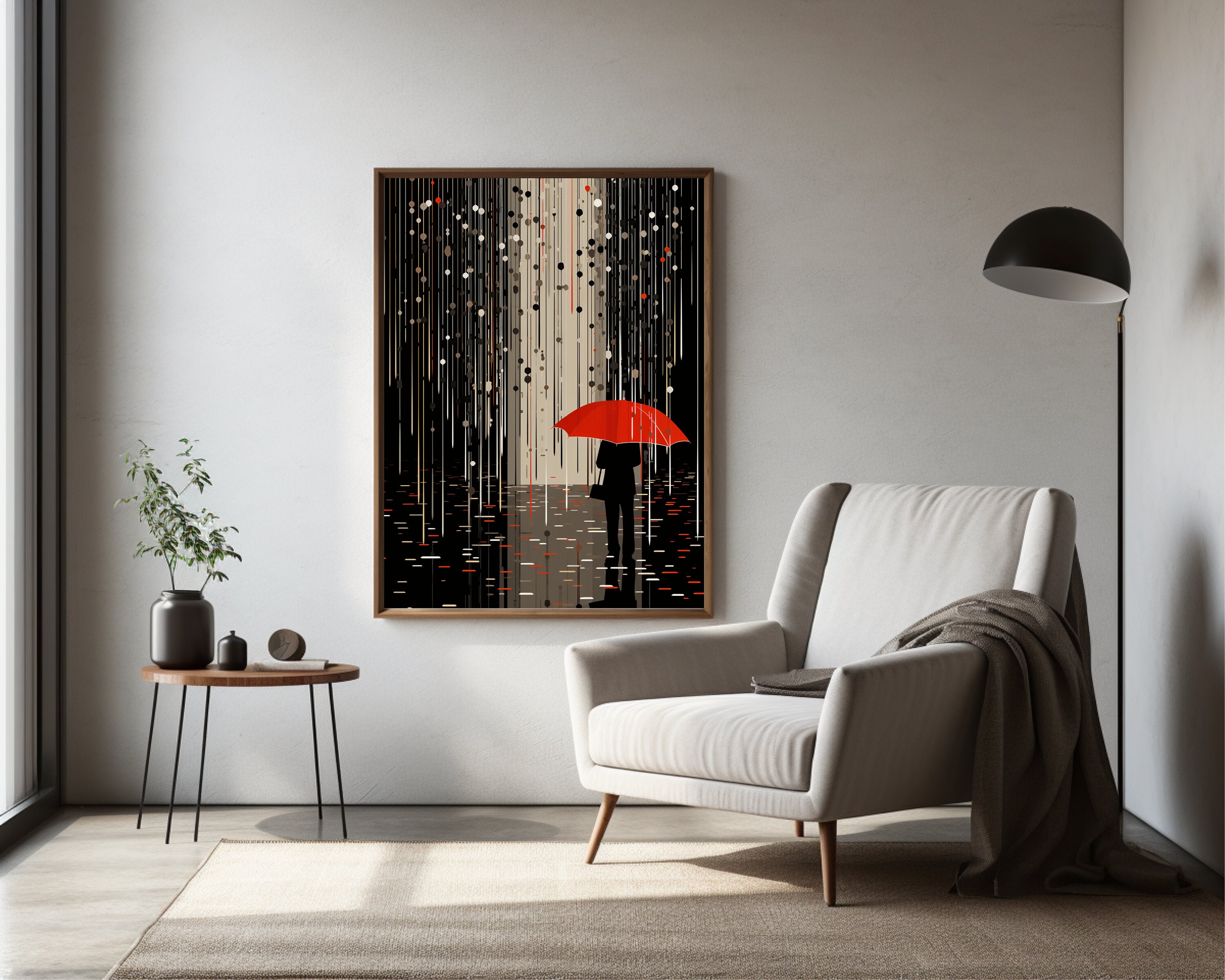 Rain Watercolor Print Set of 12 - Instant Downloadable Abstract Art ...
