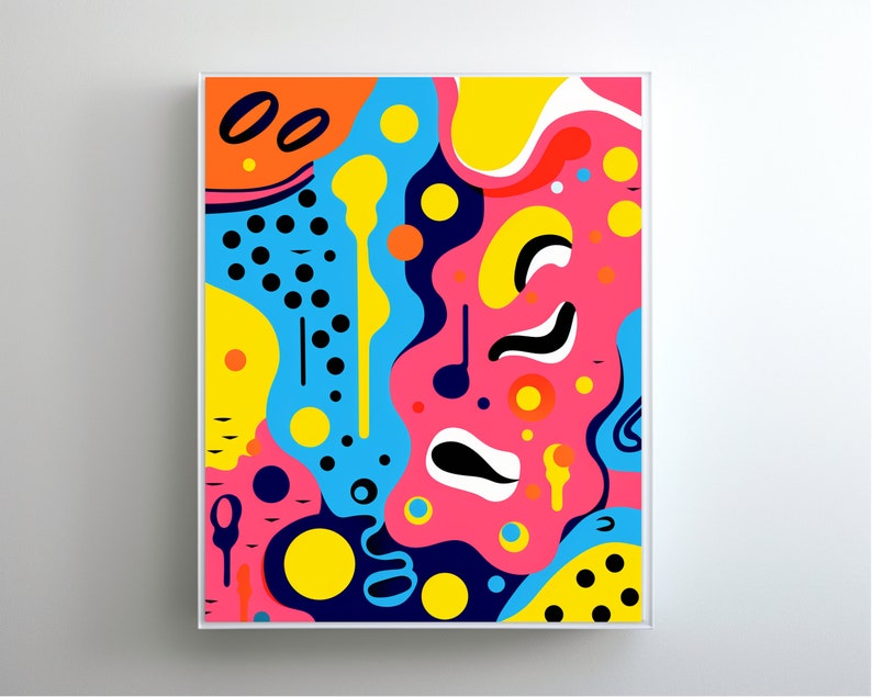 Print Set of 6: Abstract Pop Art Bundle for Instant Download ...
