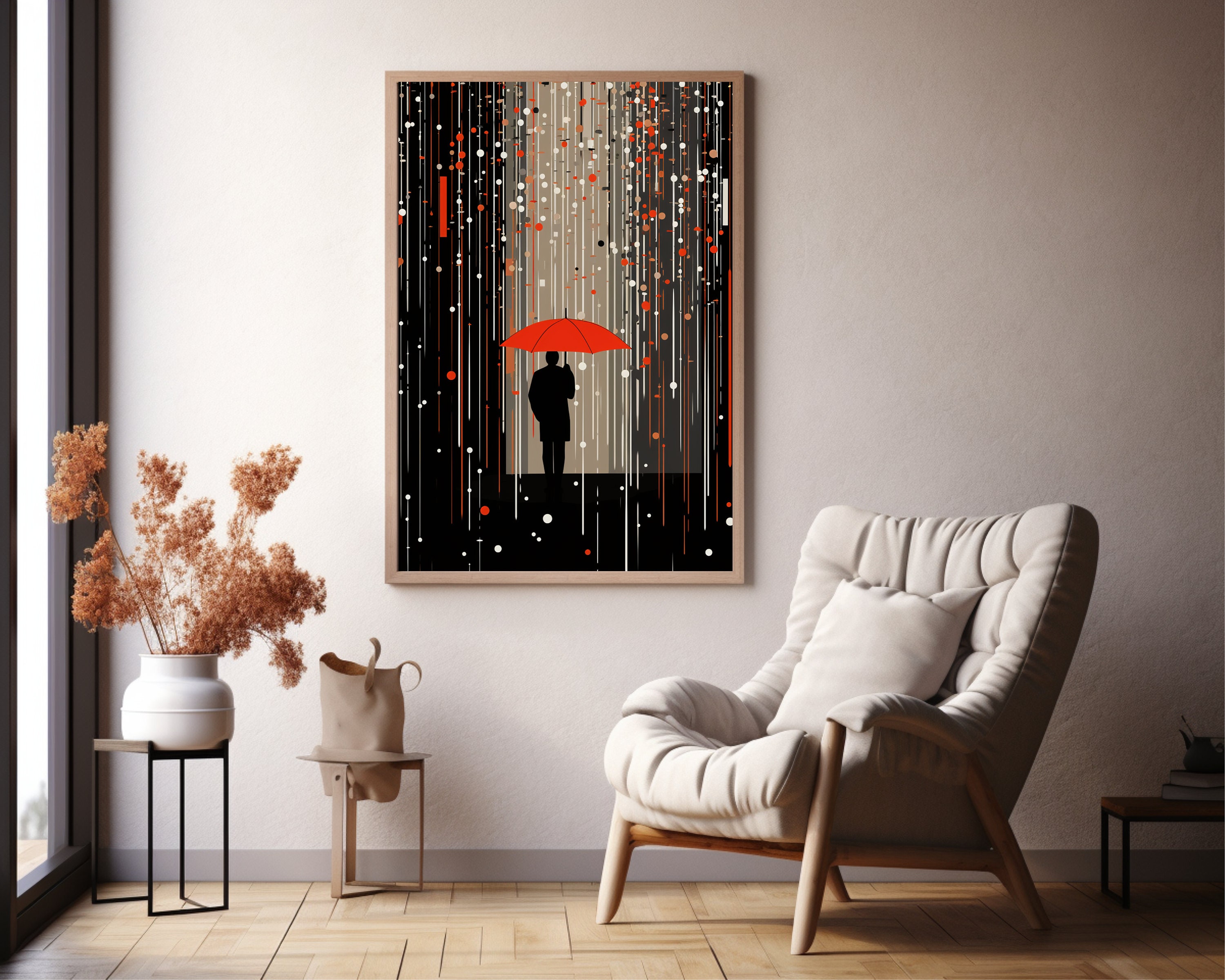 Rain Watercolor Print Set of 12 - Instant Downloadable Abstract Art ...