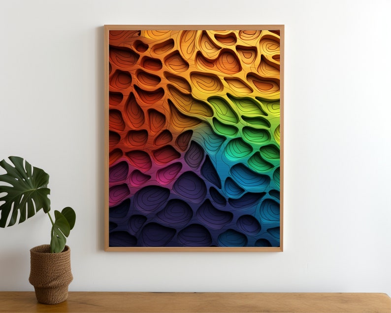 Set of 3 Colorful Aesthetic Posters - Printable Wall Art for Instant ...