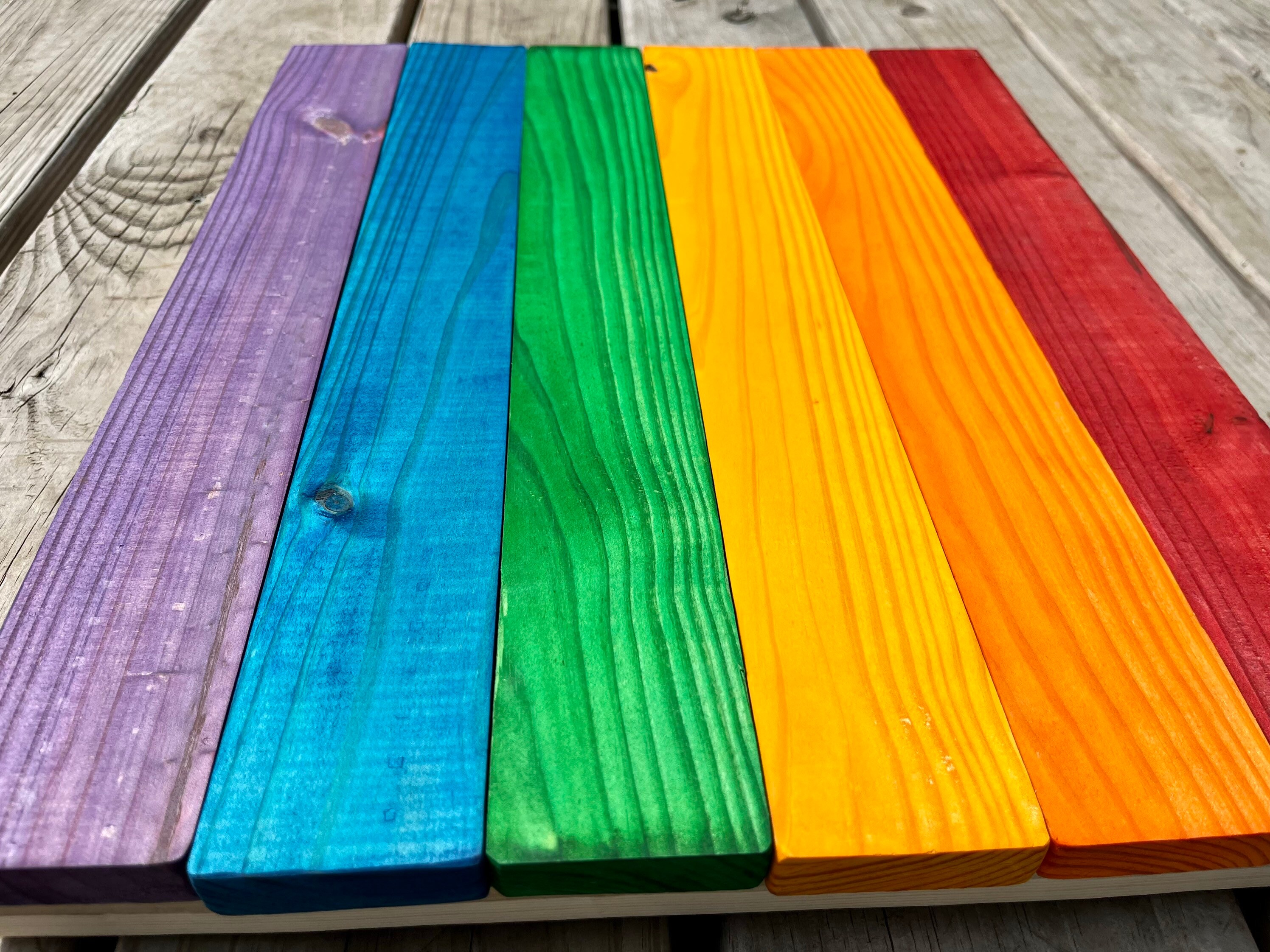 Wood Pride Flag - Etsy