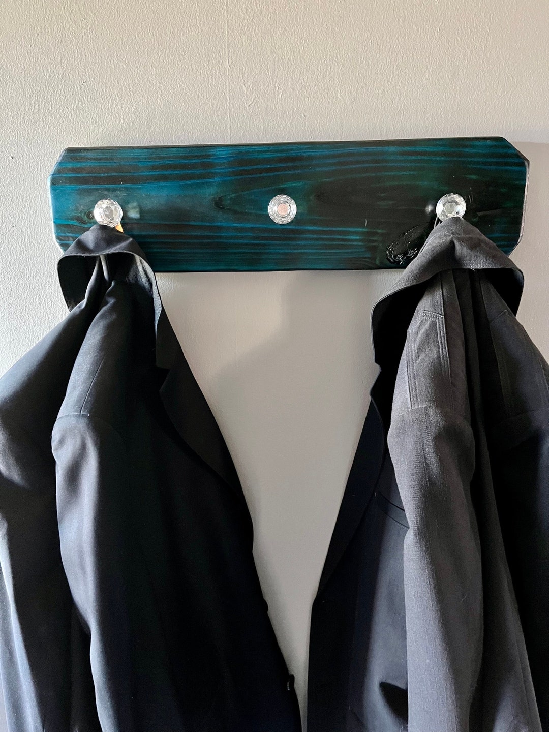 Ocean Blue Shou Sugi Ban Coat Rack - Etsy