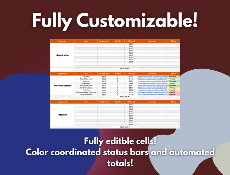 Small Business Supplies Spreadsheet Template for Google Sheets | Easy ...