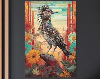 Roadrunner Wall Art Print, Western Decor, Southwestern Wallart, Sonoran ...