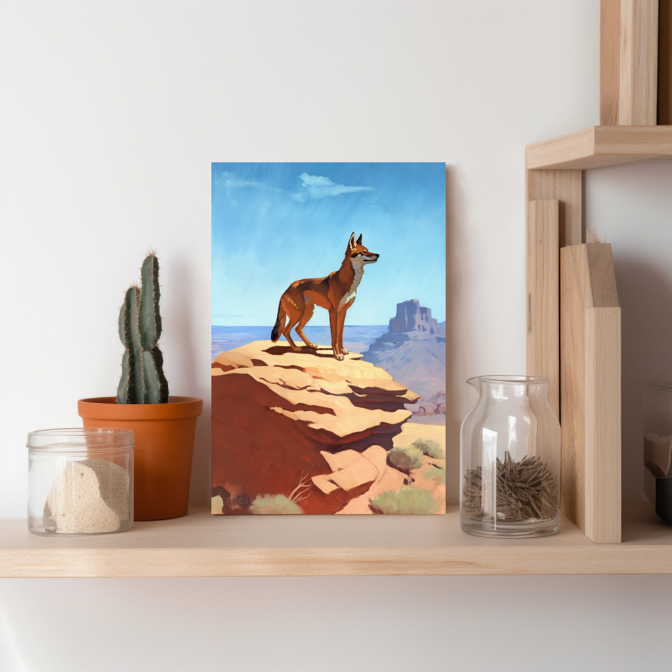 Desert Coyote Southwestern Decor, Western Wall Art, Mexican Art Print ...