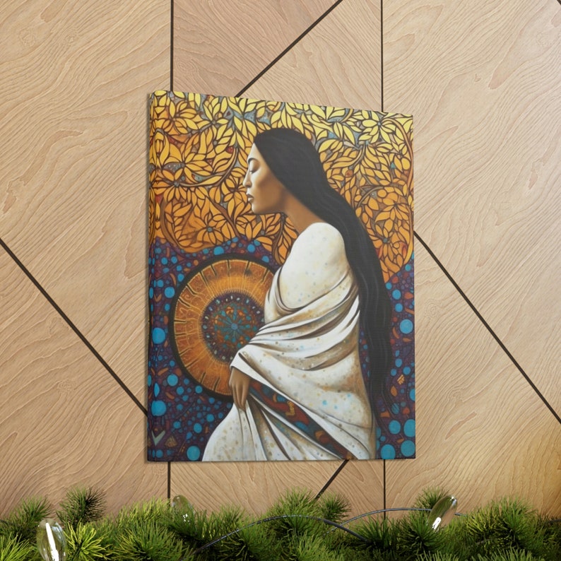 Native American Indian Woman Painting Print Abstract Home Decor Wall ...