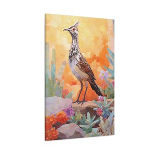 Roadrunner Wall Art Print Desert Cacti Western Home Decor Southwestern ...