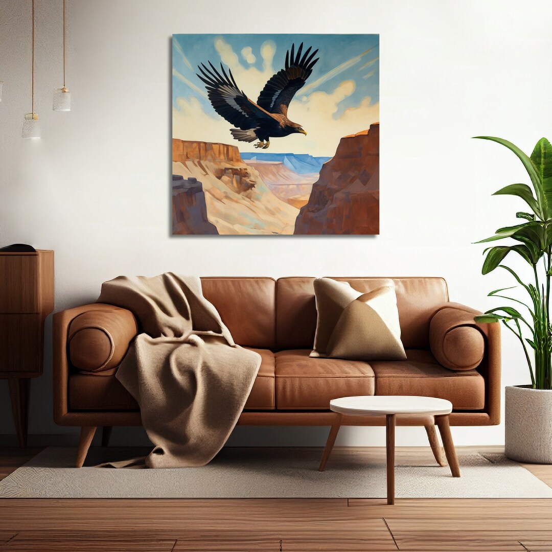Thunderbird Wall Art, Aztec Free Bird, Desert Art, Serape, Native ...