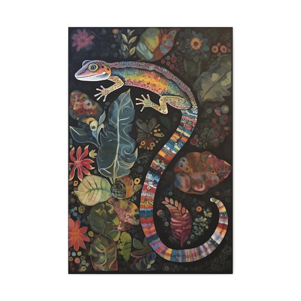 Gecko Wall Art - Etsy