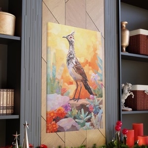 Roadrunner Wall Art Print Desert Cacti Western Home Decor Southwestern ...