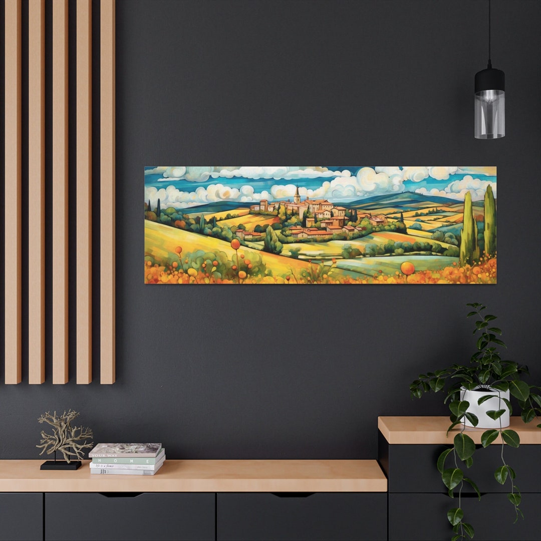 Montepulciano, Italy Painting Wall Art Landscape Panoramic Print Van ...