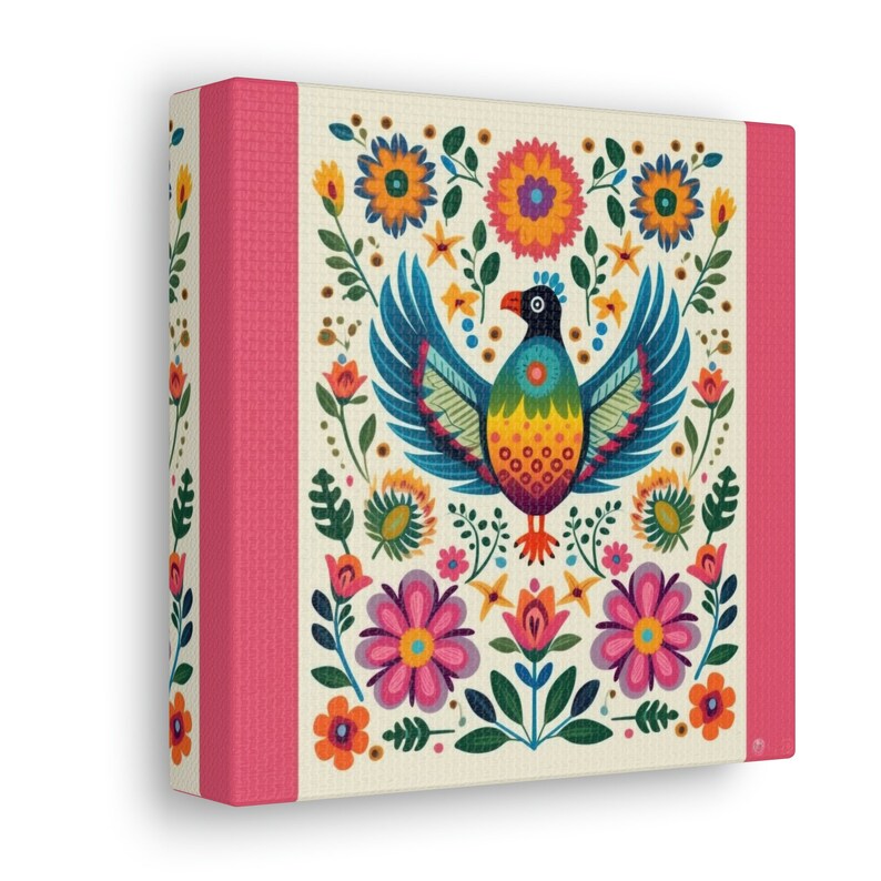 Decorative Mexican Otomi Floral Motifs Mexico Art Print - Etsy