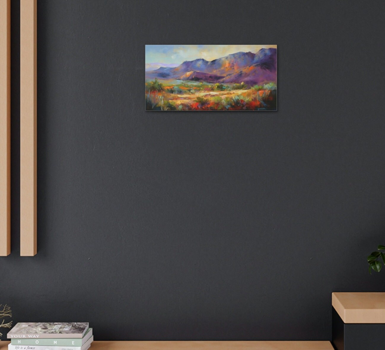 Southwestern Wall Art Cactus Landscape Desert Mural Print - Etsy