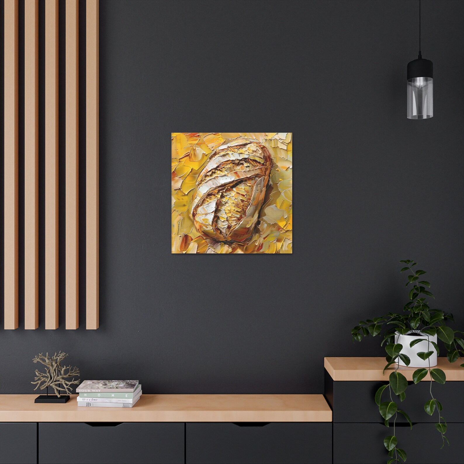 Bread Oil Painting Print, Kitchen Wall Art, Food Decor, Loaf of Bread ...