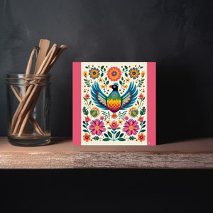 Decorative Mexican Otomi, Floral Motifs, Mexico Art Print, Garden ...