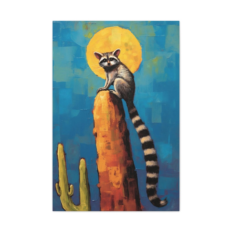 Ring Tail Cactus Art Print Desert Cactus Western Home Decor ...