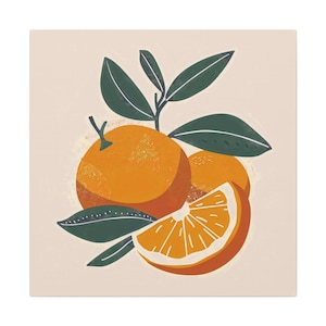 Orange Wall Art, Orange Slices Art Print, Kitchen Art Print ...