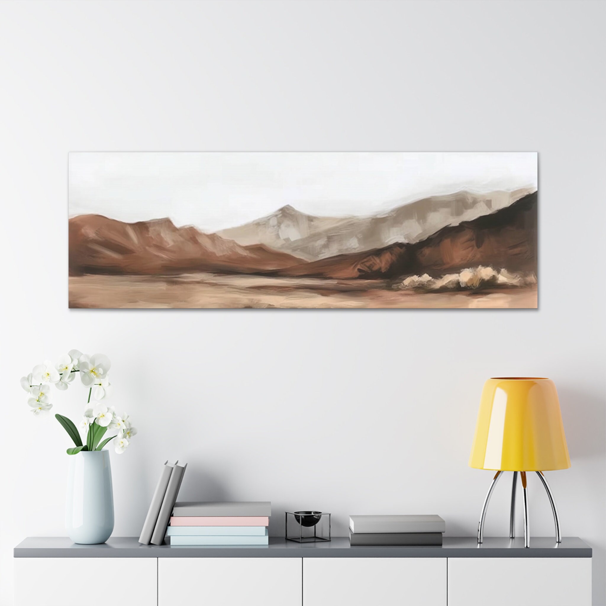 Muted Desert Panorama Print Horizontal Brown Landscape - Etsy