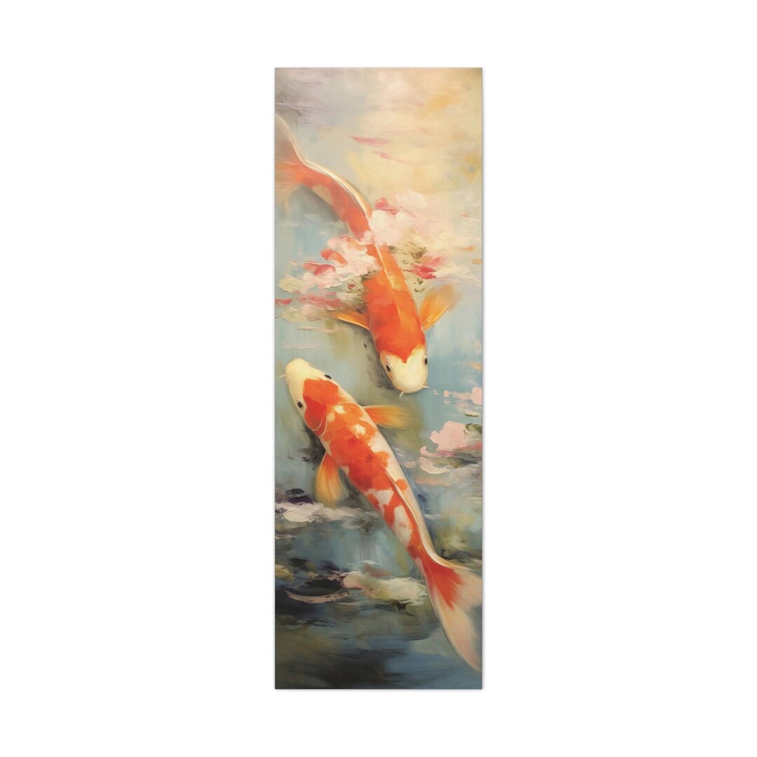 Koi Fish Oil Painting Print Claude Monet in Zen Japanese Fish Lily Pad ...