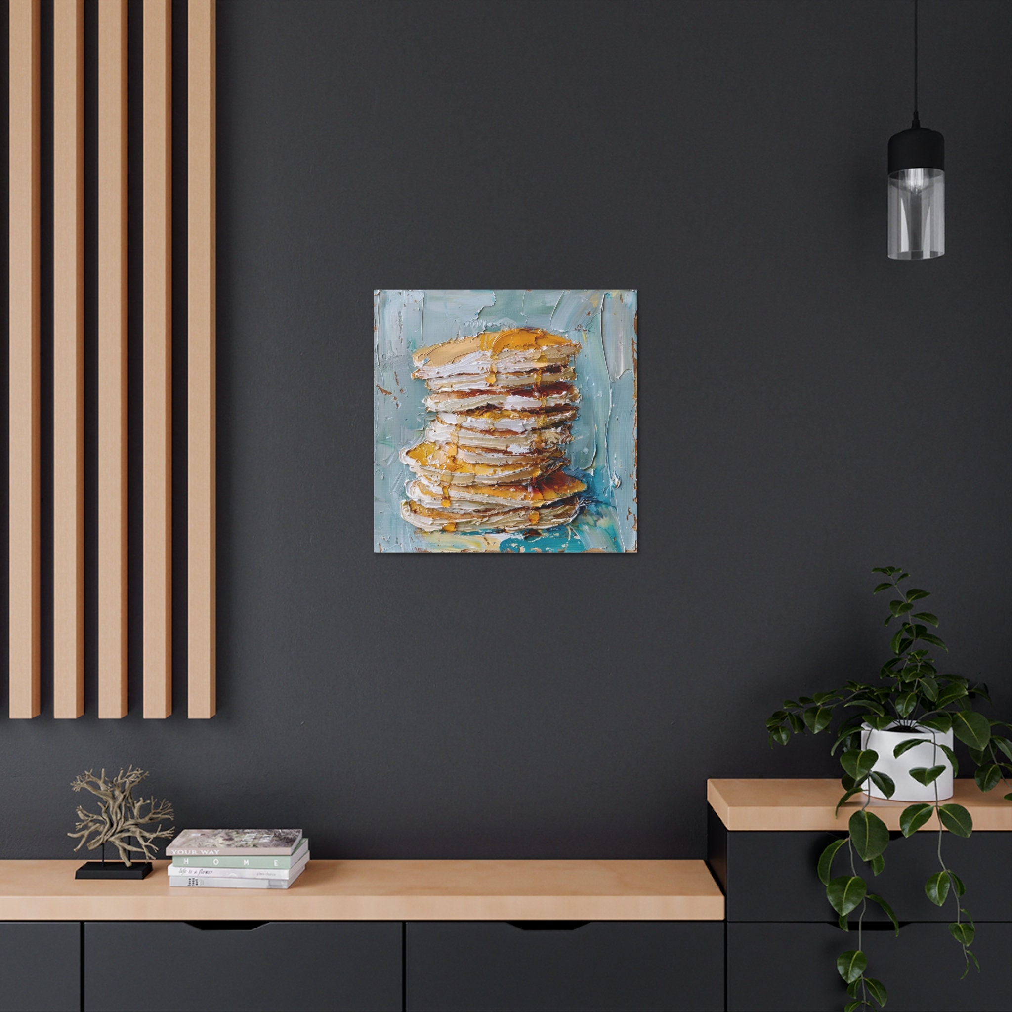 Pancakes Oil Painting Kitchen Wall Art Food Decor, Dining Room Wall ...