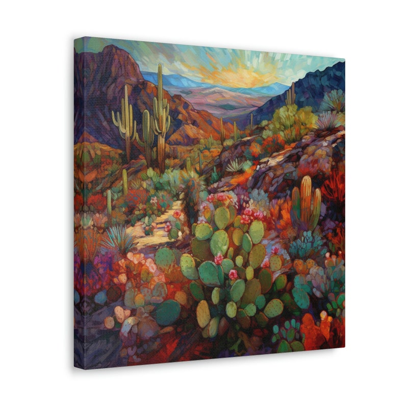 Southwestern Desert Landscape Print Cactus Mural Wallart - Etsy