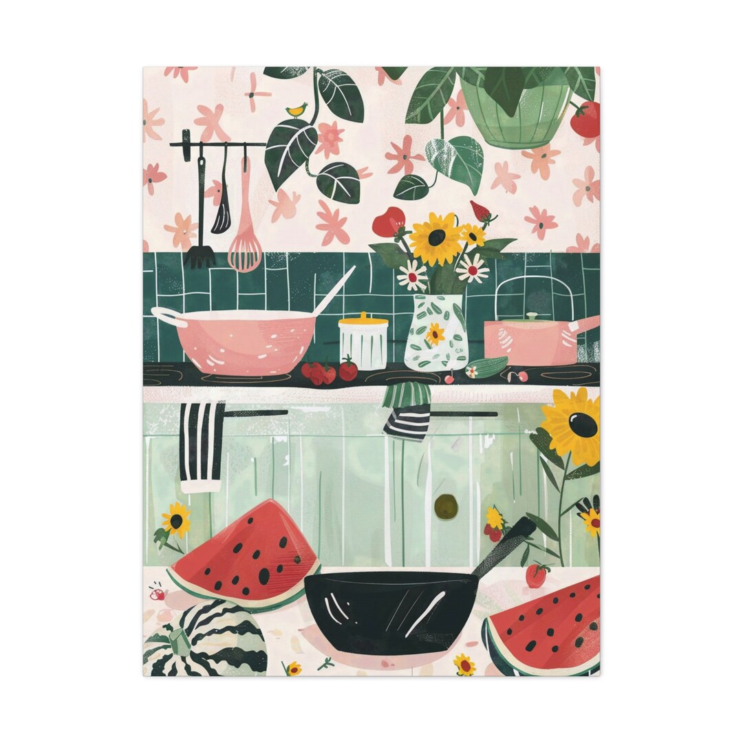 Kitchen Watercolor Print, Kitchen Wall Art, Food Art, Cooking Art Print ...